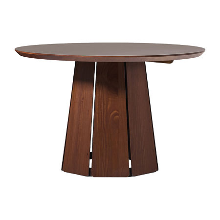 Click here for Walker Edison Round Wood-Top Dining Table  One Siz... prices
