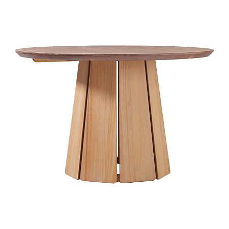 Click here for Walker Edison Round Wood-Top Dining Table  One Siz... prices