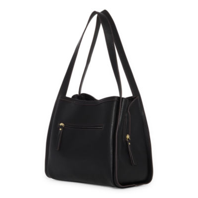 Liz Claiborne Byrn 4 Poster Shoulder Bag, Color: Black - JCPenney