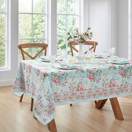 Click here for Vintage-Like Floral Garden Tablecloth  60 x 120 Re... prices