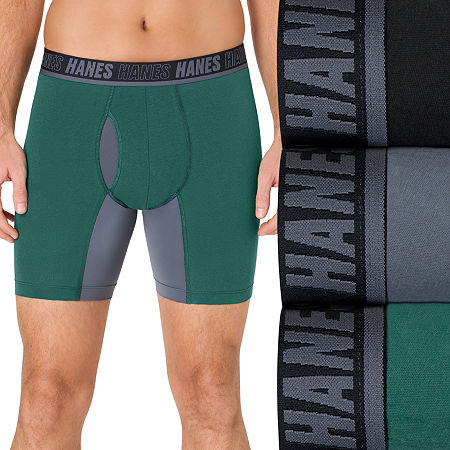 Click here for Mens Hanes Ultimate(R) Moves 3pk. Boxer Briefs - B... prices