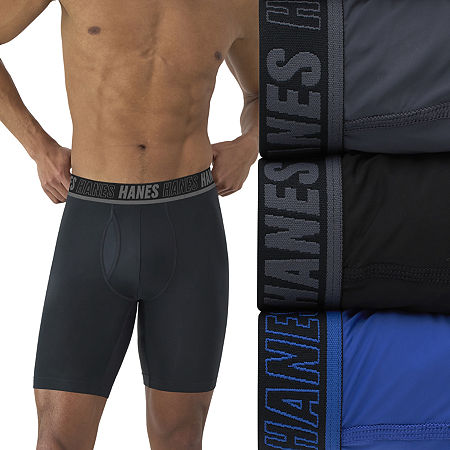 Click here for Mens Hanes Ultimate Moves Xtemp Performance Boxer... prices