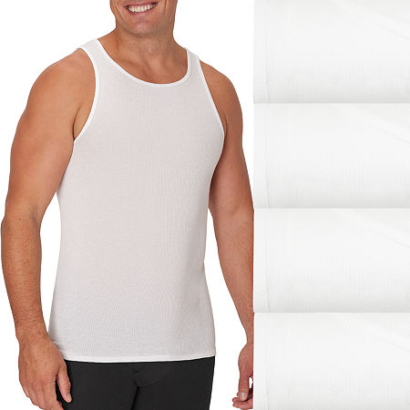 Click here for Hanes Mens U Neck Sleeveless 4 Pack Tall Tank  X-l... prices
