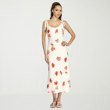 Click here for belle vie Womens Sleeveless Floral Midi Slip Dress... prices