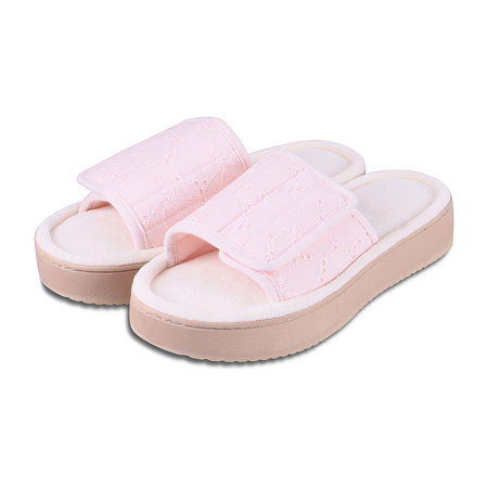 Click here for Isotoner Womens Slip-On Slippers  Medium  Pink prices