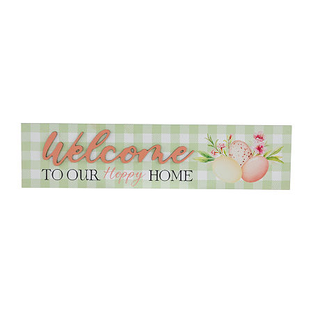 Click here for Northlight 20 Welcome To Our Hoppy Home Wall Sign... prices