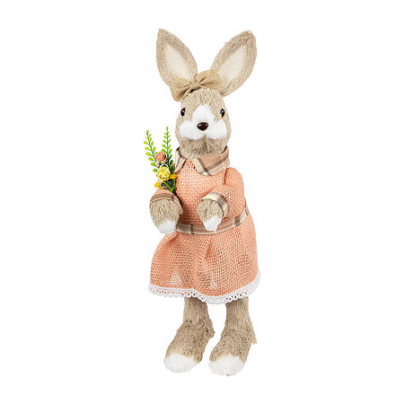 Click here for Northlight 15 Beige Rustic Girl Rabbit With Flower... prices