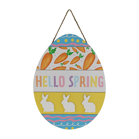 Click here for Northlight 16 Hello Spring Egg Wooden Wall Sign  O... prices