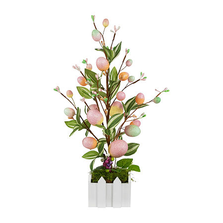 Click here for Northlight 18 Pink Artificial With Easter Eggs Ind... prices