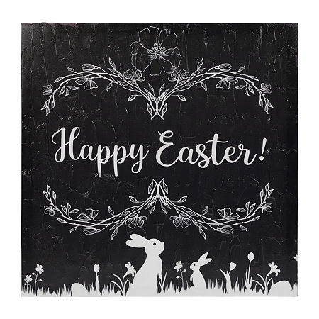Click here for Northlight 18 Black And White Happy Bunnies Canvas... prices