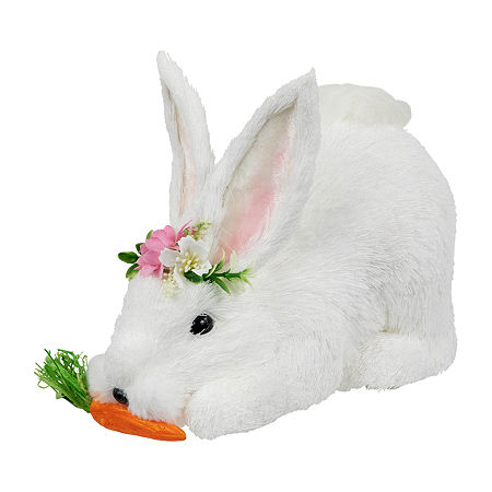 Click here for Northlight 9 White Rabbit With Carrot Easter Figur... prices