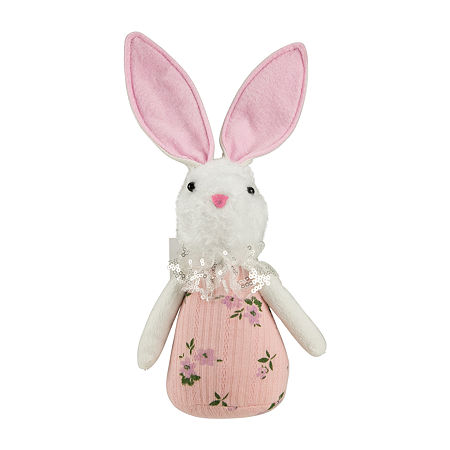 Click here for Northlight 11 Pink Spring Floral Bunny Easter Figu... prices