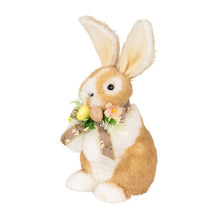 Click here for Northlight 10 Plush Rabbit With Floral Bow Easter... prices