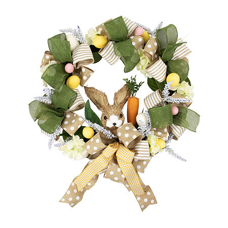 Click here for Northlight 22 Green And Beige Bunny And Bows Flora... prices