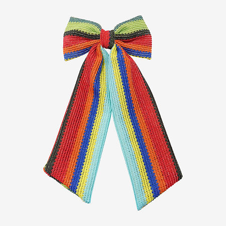 Click here for Arizona Multi Color Striped Knit Hair Bow  One Siz... prices