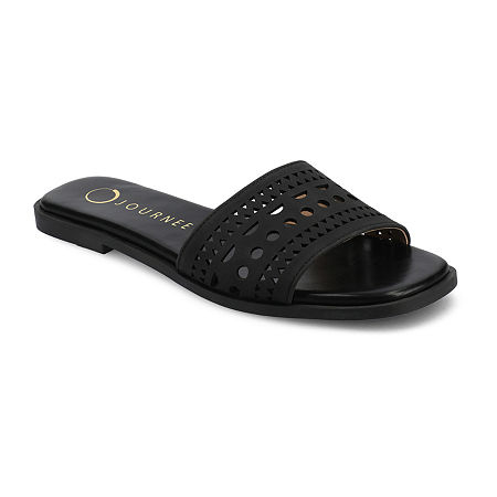 Click here for Journee Collection Womens Brodie Perforated Slide... prices