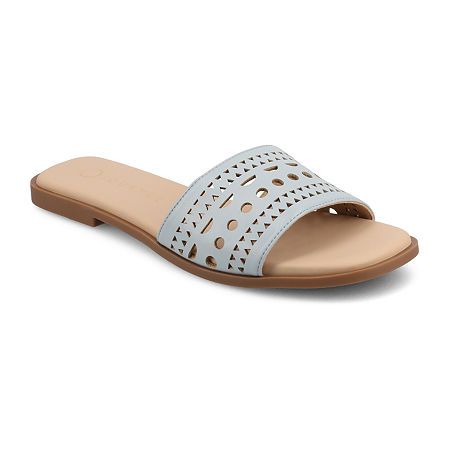 Click here for Journee Collection Womens Brodie Perforated Slide... prices