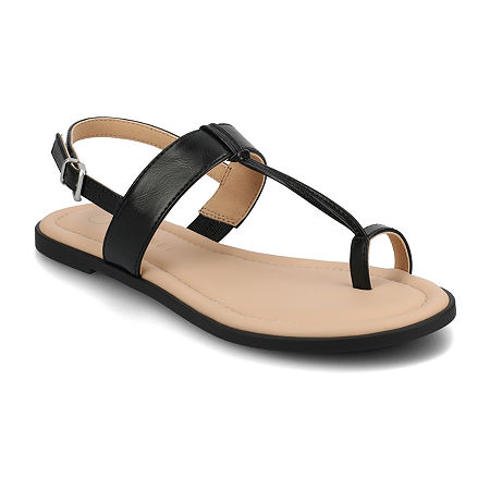 Click here for Journee Collection Womens Gerra Flat Sandals  9 Me... prices