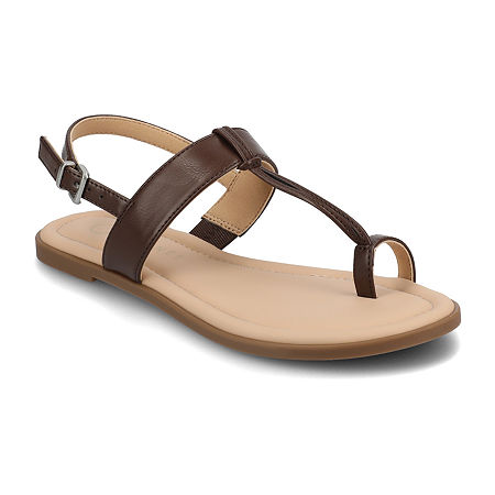 Click here for Journee Collection Womens Gerra Flat Sandals  6 Me... prices