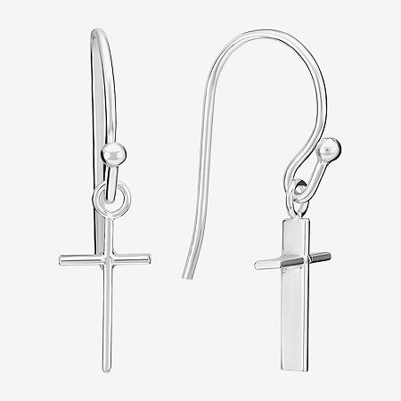 Click here for Athra Sterling Silver Cross Drop Earrings prices