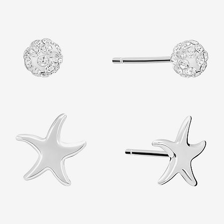 Click here for Silver Treasures Starfish Womens Crystal Sterling... prices
