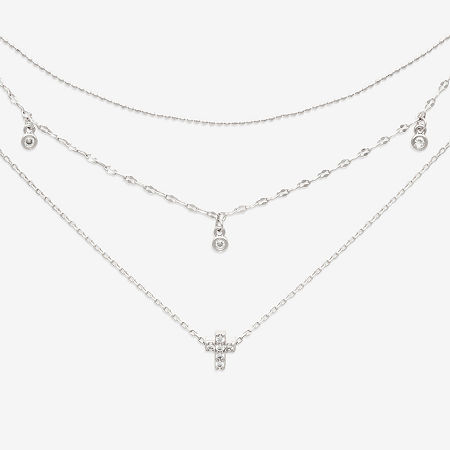 Click here for Mixit Womens Cubic Zirconia Cross Hypoallergenic 3... prices