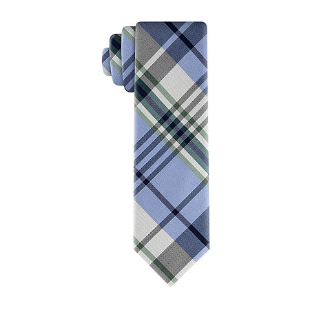Click here for J. Ferrar Plaid Tie  One Size  Blue prices