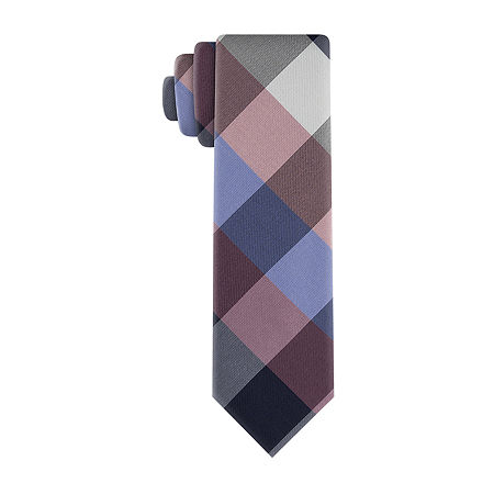 Click here for J. Ferrar Plaid Tie  One Size  Blue prices