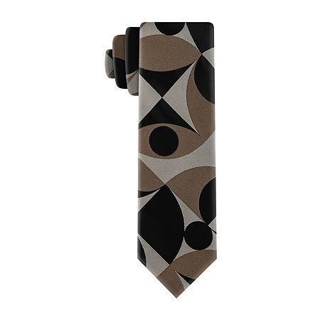 Click here for J. Ferrar Geometric Tie  One Size  Black prices