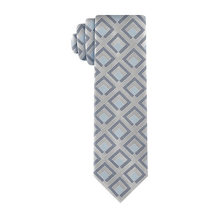 Click here for J. Ferrar Geometric Tie  One Size  Silver prices
