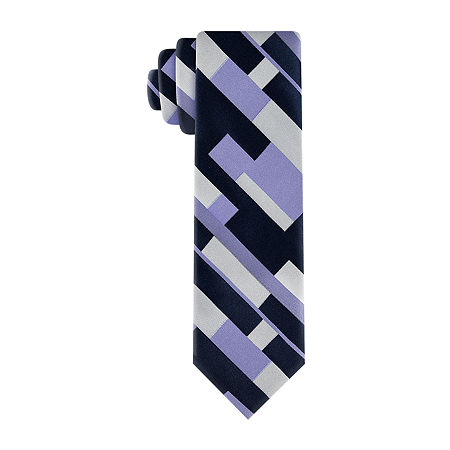 Click here for J. Ferrar Geometric Tie  One Size  Purple prices