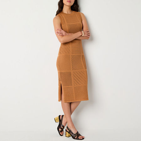 Click here for Worthington Womens Sleeveless Midi Sweater Dress... prices