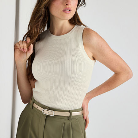 Click here for by&by Womens Round Neck Sleeveless Juniors Tank To... prices