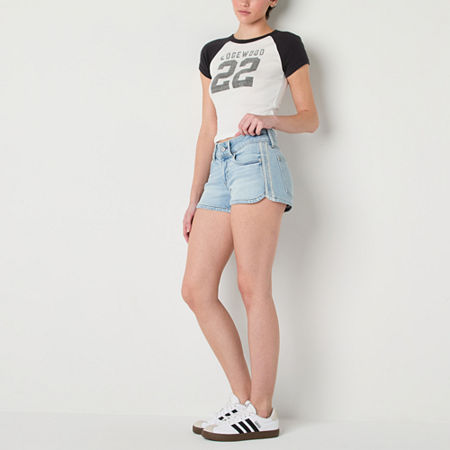 Click here for Arizona Womens Low Rise Juniors Denim Short  14  B... prices