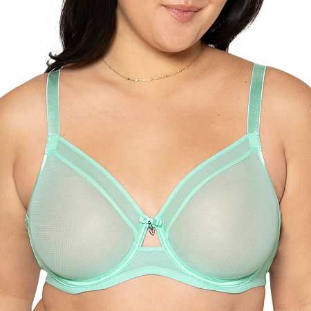 Click here for Curvy Couture Sheer Mesh Unlined Underwire Bra-131... prices