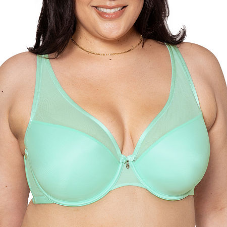 Click here for Curvy Couture Sheer Mesh Plunge T-Shirt Bra- 1310... prices