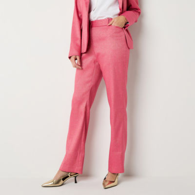 Liz Claiborne Audra Shine Womens Straight Fit Straight Trouser, Color ...