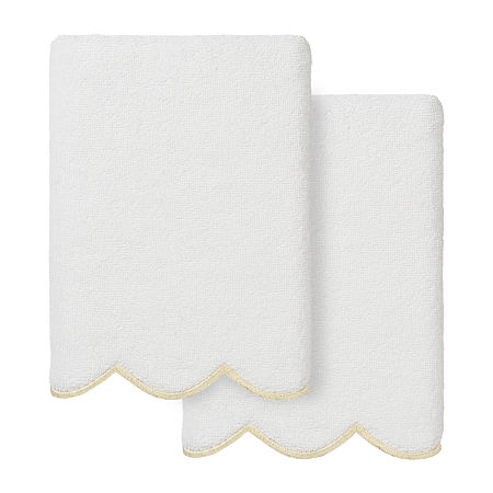 Click here for Linum Home Adornia Scallop Cotton 2-Pc. Hand Towel... prices