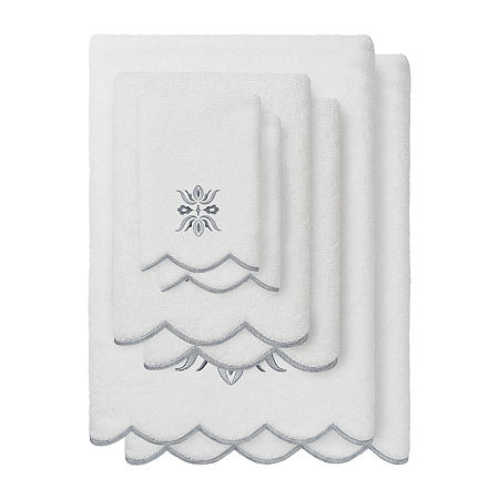 Click here for Linum Home Textiles Flower Crest Scallop 6-pc. Qui... prices