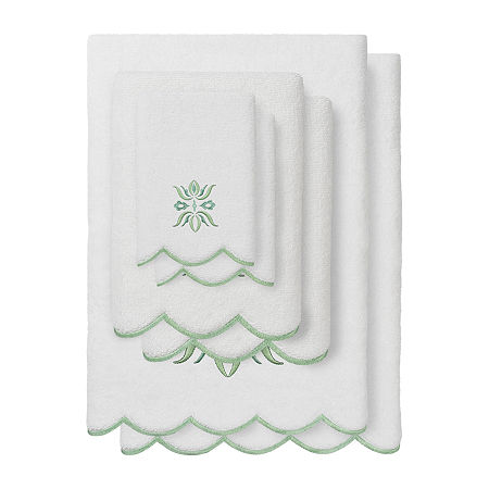 Click here for Linum Home Textiles Flower Crest Scallop 6-pc. Qui... prices