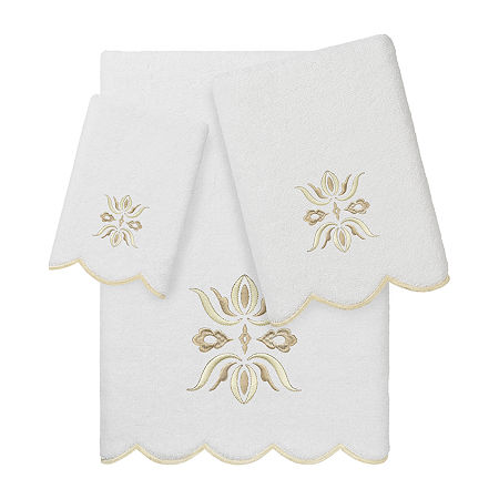 Click here for Linum Home Textiles Flower Crest Scallop 3-pc. Qui... prices