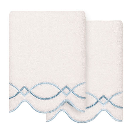 Click here for Linum Home Textiles Diamond Chain Scallop 2-pc. Ha... prices