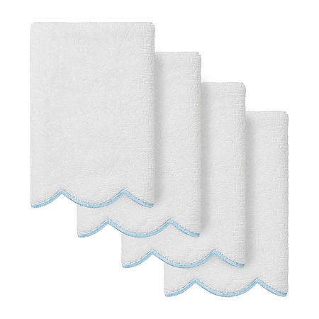 Click here for Linum Home Adornia Scallop Cotton 4-Pc. Fingertip... prices