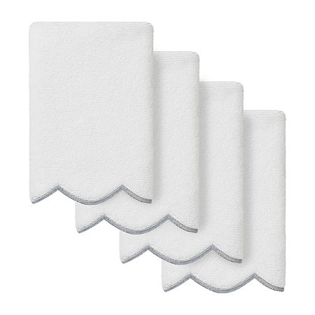 Click here for Linum Home Adornia Scallop Cotton 4-Pc. Fingertip... prices