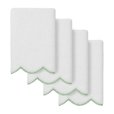 Click here for Linum Home Adornia Scallop Cotton 4-Pc. Fingertip... prices