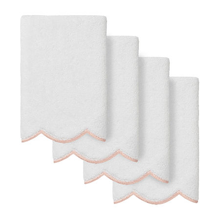 Click here for Linum Home Adornia Scallop Cotton 4-Pc. Fingertip... prices