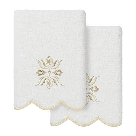 Click here for Linum Home Textiles Flower Crest Scallop 2-pc. Emb... prices