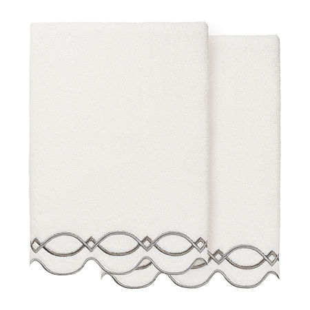 Click here for Linum Home Textiles Diamond Chain Scallop 2-pc. Qu... prices