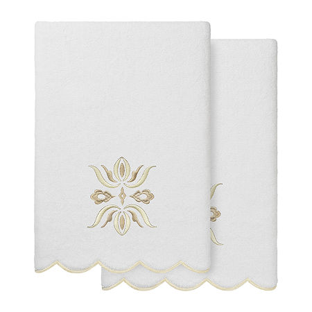 Click here for Linum Home Textiles Flower Crest Scallop 2-pc. Qui... prices