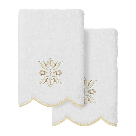 Click here for Linum Home Textiles Flower Crest Scallop 2-pc. Emb... prices